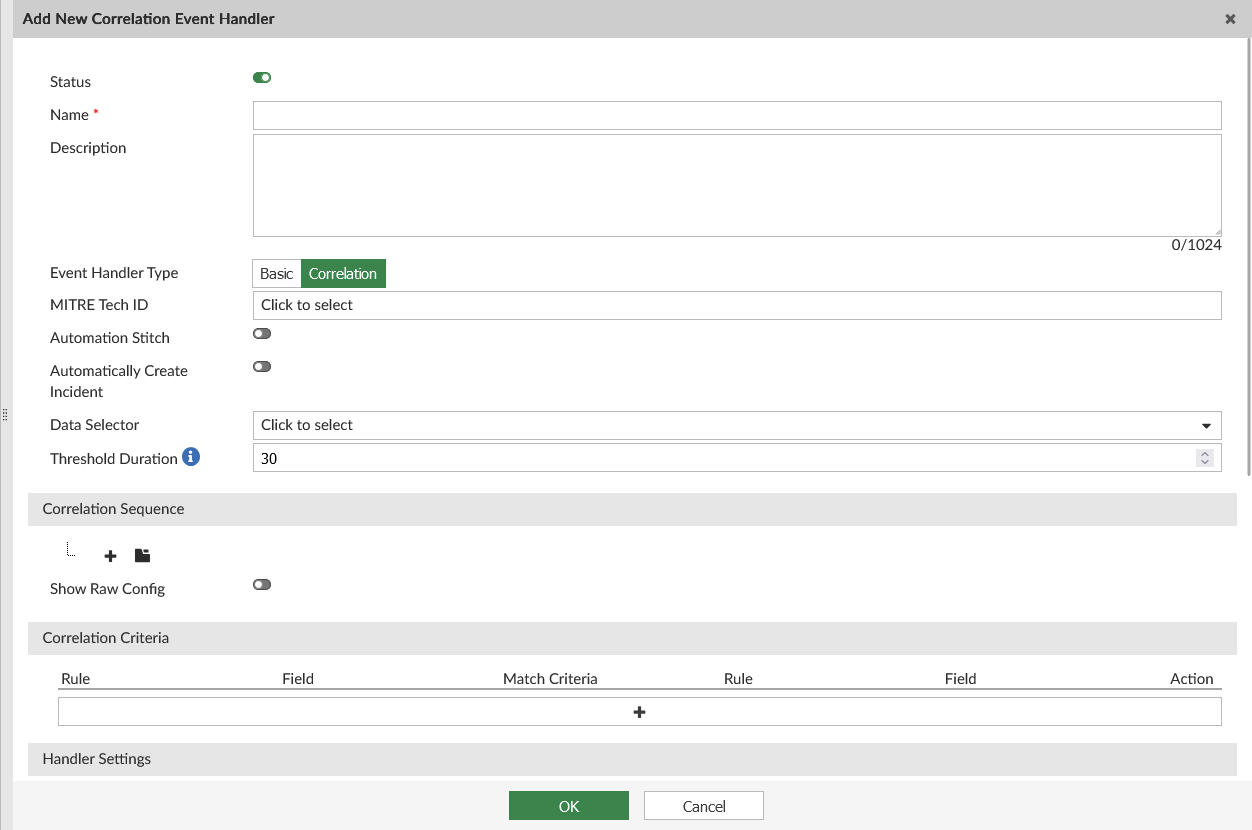 Creating a custom correlation handler | FortiAnalyzer 7.6.4 | Fortinet ...